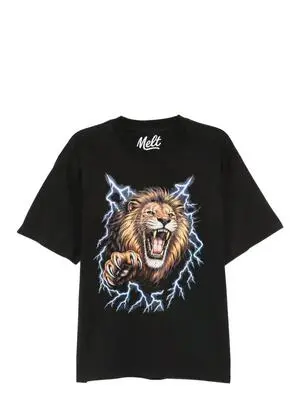 MELT Lion-print T-shirt - Black