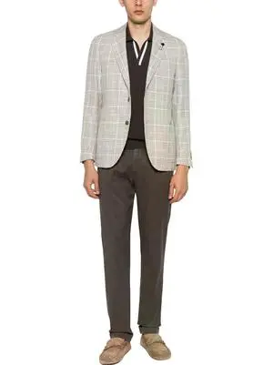 BERWICH Xretrolong Pleated Trousers Brown