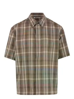 Auralee Checked Shirt - Brown