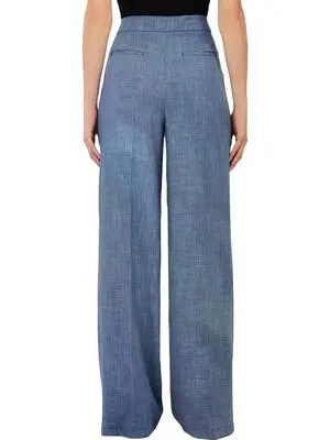 Liu Jo Mélange Fabric Palazzo Trousers - Blue