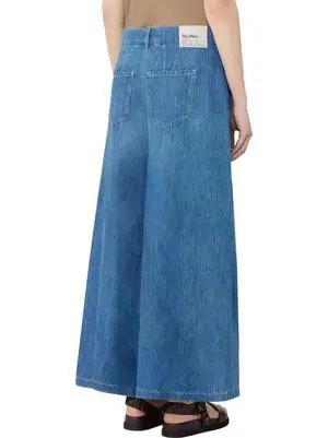 Max Mara Cropped Wide-leg Jeans - Blue