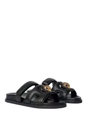 Kurt Geiger Meena Eagle Slide Sandals - Black
