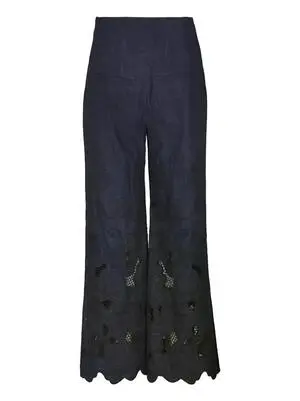 Veronica Beard Osborne Flared Trousers - Blue