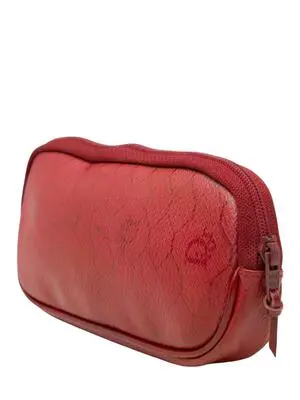 Dior Honeycomb Coated Canvas Pouch - Red