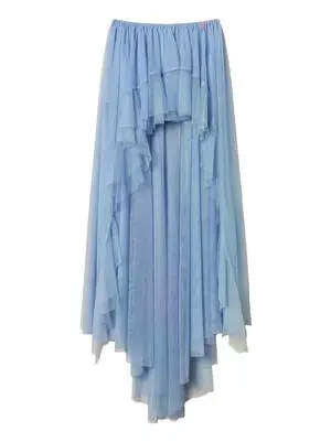 TWINSET Asymmetric Tulle Skirt - Blue