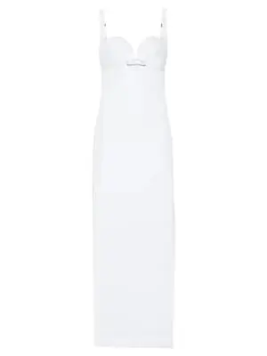 Elisabetta Franchi Maxi Dress With Bow Detail - Blue