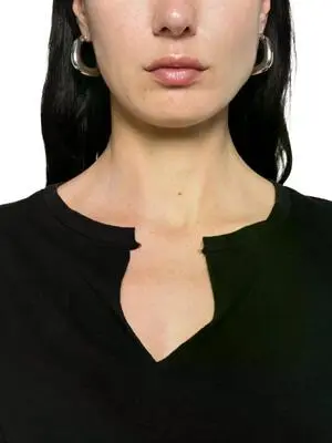 R13 V-neck Twist T-shirt - Black