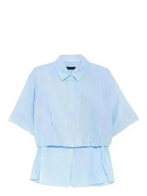 JUUN.J Striped Layered Shirt - Blue