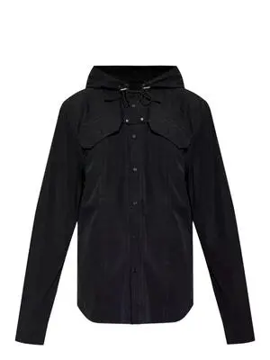 Off-White Hooded Chest-pocket Shirt - Black