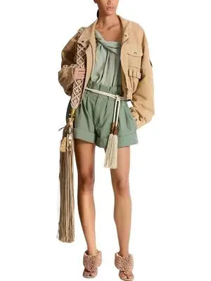 BALMAIN Self-Tie High-Waisted Shorts