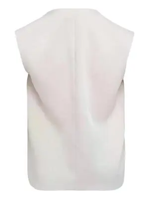 CLUB21 Sleeveless Draped Woven Top - Neutrals