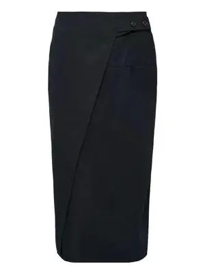 CLUB21 Camille Cotton Midi Skirt - Black