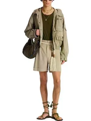 BALMAIN Belted-Waist Tailored Shorts