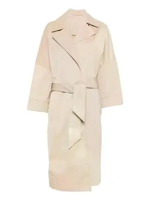 Marella Mandare Belted Patchwork Coat - Neutrals