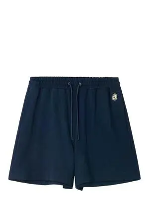 CHOCOOLATE Drawstring Embroidered Shorts - Blue