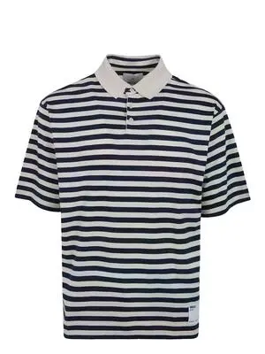 WOC Striped-pattern Polo Shirt - Blue