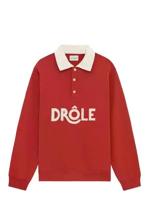 Drole De Monsieur Button Collar Polo - Red