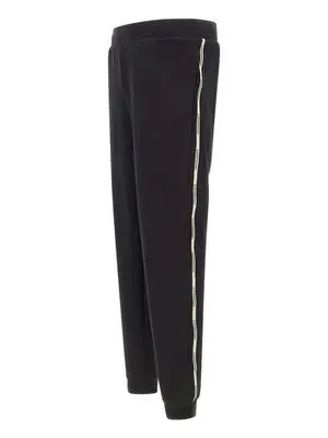 EA7 Logo-tape Track Pants - Black