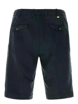 PT TORINO Pleated Bermuda Shorts - Blue