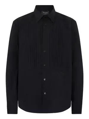 BILLIONAIRE Pleated Shirt - Black