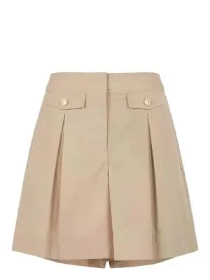 TWINSET Pleat Pocket Shorts - Neutrals