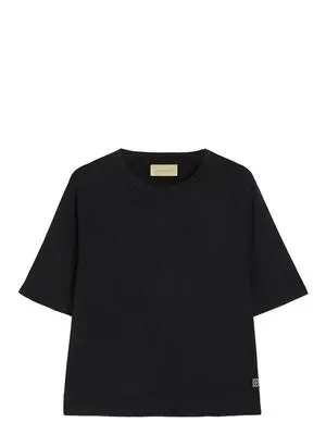 Momoni Noche Embroidered T-shirt - Black