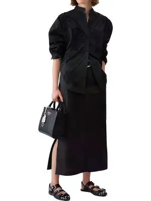 Liu Jo Belted A-line Midi Skirt - Black