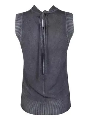 PIERANTONIOGASPARI Sleeveless Tie-neck Top - Grey
