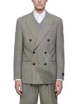 HED MAYNER Double-breasted Blazer - Brown