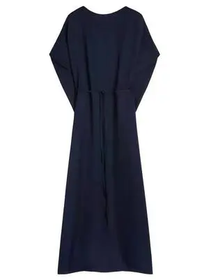 Momoni Sakari Cape-sleeve Maxi Dress - Blue