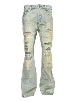 PURPLE BRAND Bootcut Jeans With Distressed Detailing - Blue