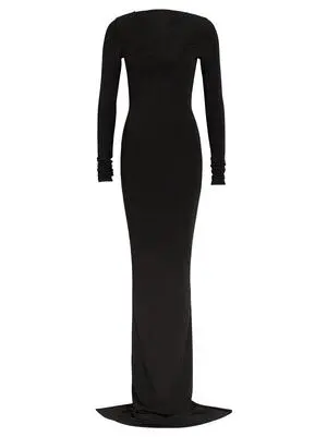 Rick Owens Rick Owens Temple Panelled Stretch-Tulle Gown Black