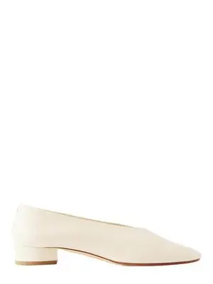 AeydĒ Aeyde Delia Leather Pumps Neutrals