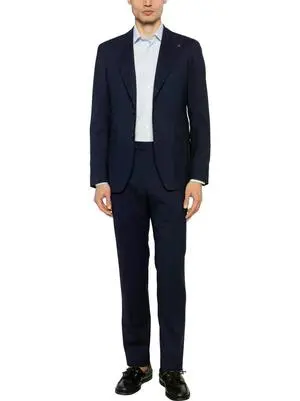 Tagliatore Pin-detail Suit - Blue