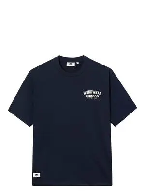 CHOCOOLATE Crewneck Graphic T-shirt - Blue
