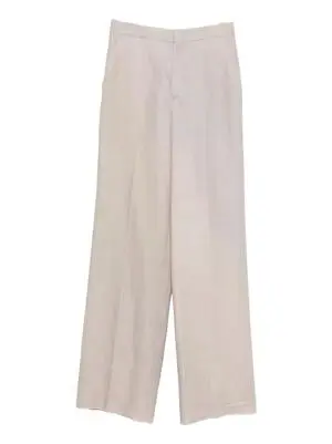 Tagliatore Wide Leg Palazzo Pants - Neutrals