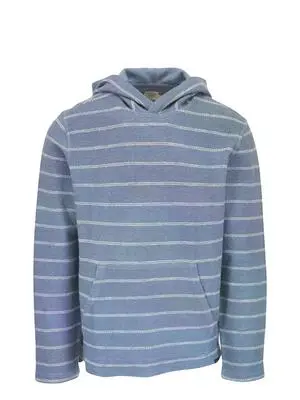Faherty Brand Striped Hooded Sweater - Blue