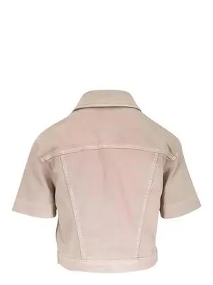 L'Agence Kristie Cropped Overshirt - Neutrals