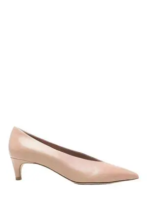 LORENA PAGGI Pointed Leather Pumps - Neutrals