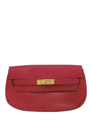 Hermès 1991 Courchevel Kelly Banana Belt Bag - Red