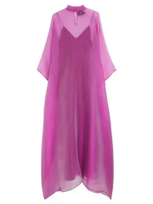 TALLER MARMO Organza Sphinx Maxi Kaftan - Pink