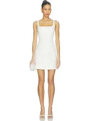 Simkhai SIMKHAI Cailinn Embellished Linen Mini Dress White