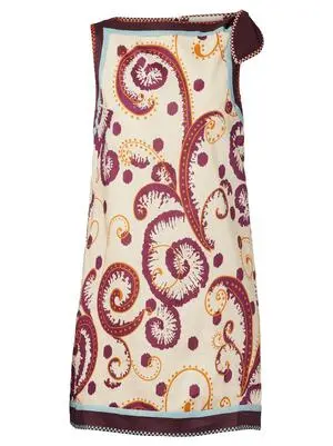ALEMAIS Wilson Printed Linen And Silk Mini Dress - Multicoloured