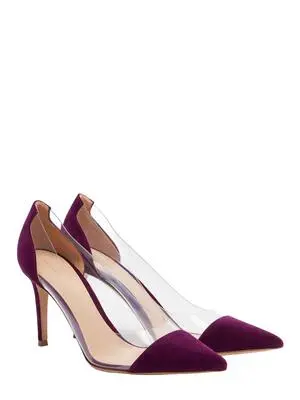 GIANVITO ROSSI Plexi Suede And Tpu Pumps - Purple