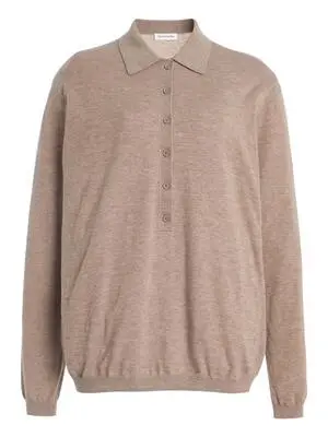 THE FRANKIE SHOP The Frankie Shop Tala Oversized Wool-Blend Polo Shirt