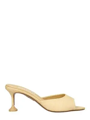 AQUAZZURA Woven Bisous Mules 65 - Beige