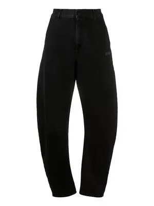 Off-White High-waisted Bootcut Jeans - Black
