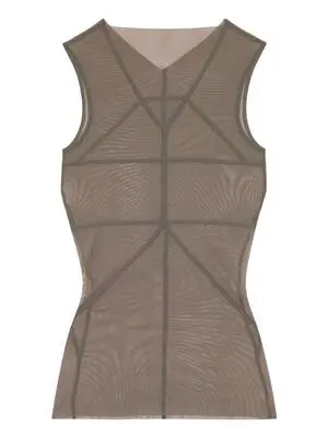 RICK OWENS Rick Owens Sheer Stretch-Mesh Top With Structural Seams