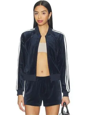 Splits59 Heritage Velour Bomber Jacket - Navy