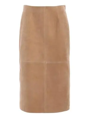 SIMKHAI SIMKHAI Harrison Suede Midi Skirt